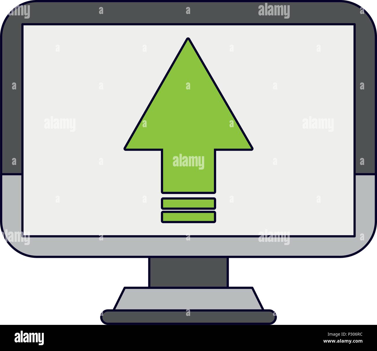 Computer uploading screen Stock Vector Image & Art - Alamy