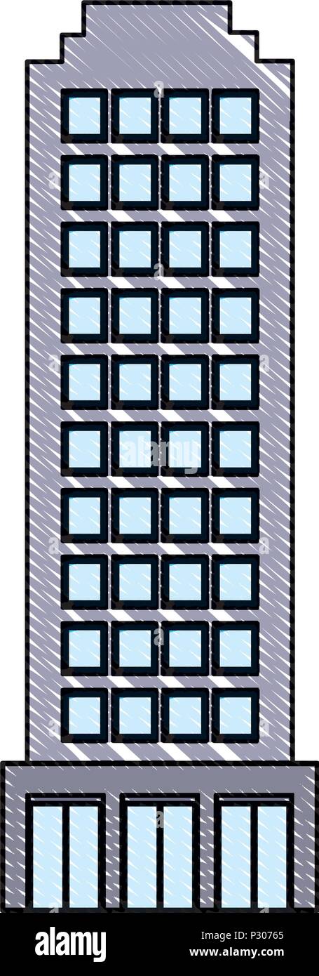 city building icon over white background, colorful design. vector ...