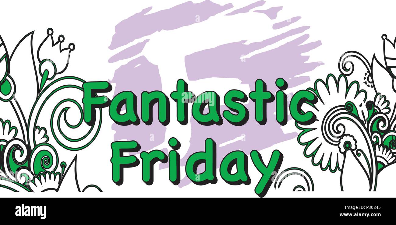 Vector Illustration of the Fantastic Friday Days of the Week Stock ...