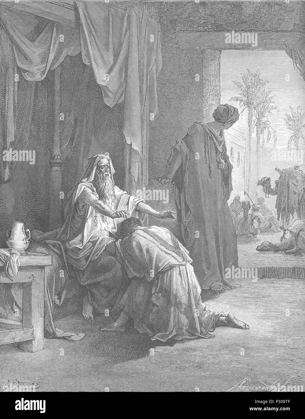 020.Isaac Blesses Jacob Stock Photo - Alamy