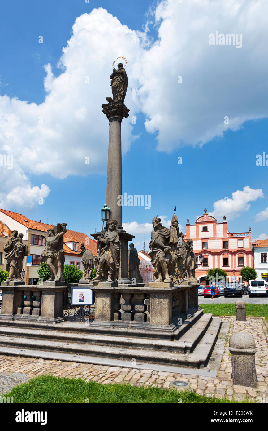 barokni morovy sloup, Alsovo namesti, Písek, Česká republika / baroque ...