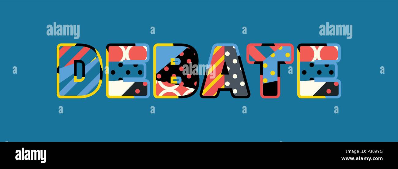 Debate word Stock Vector Images - Alamy