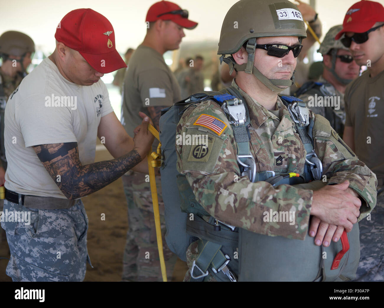 U.S. Army Staff Sgt. Edgar Delgado, assigned to Echo Company, 1/507th ...