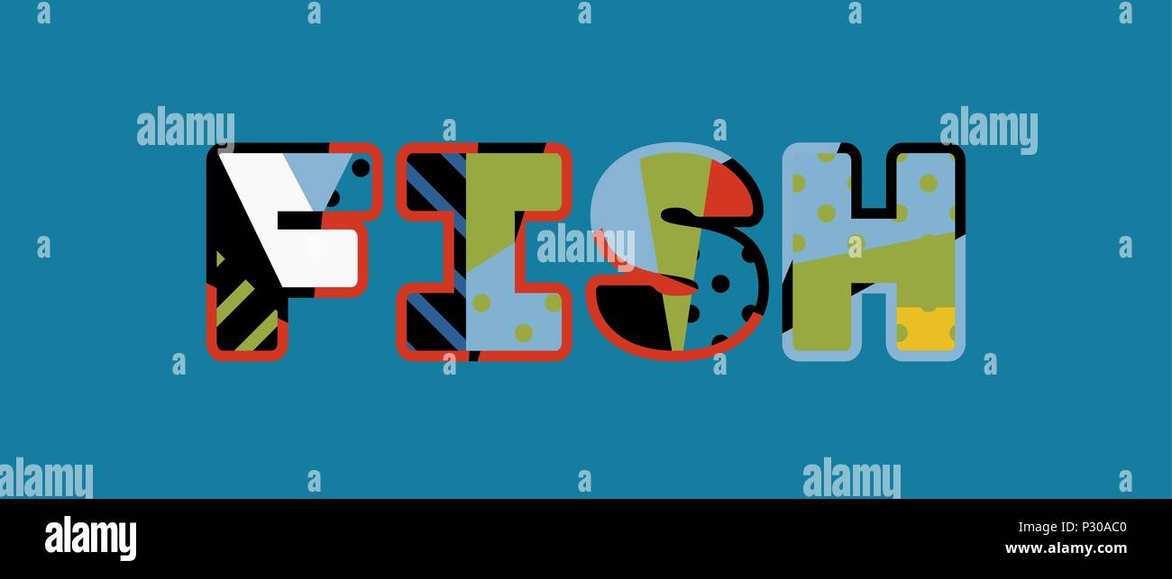 Fish Word Stock Vector Images - Alamy