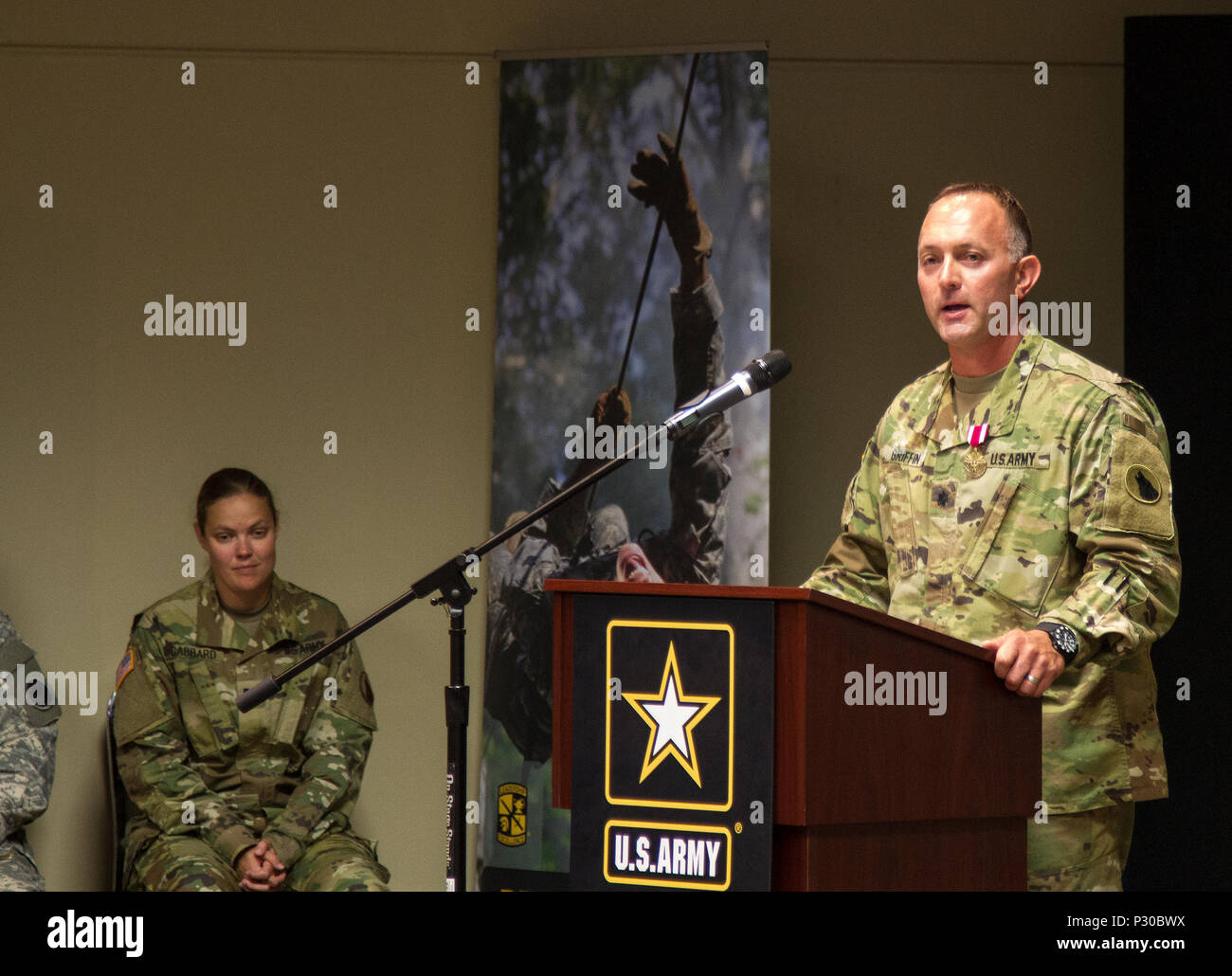 Lt. Col. Antony Griffin, outgoing commander of the 4th Training Support ...