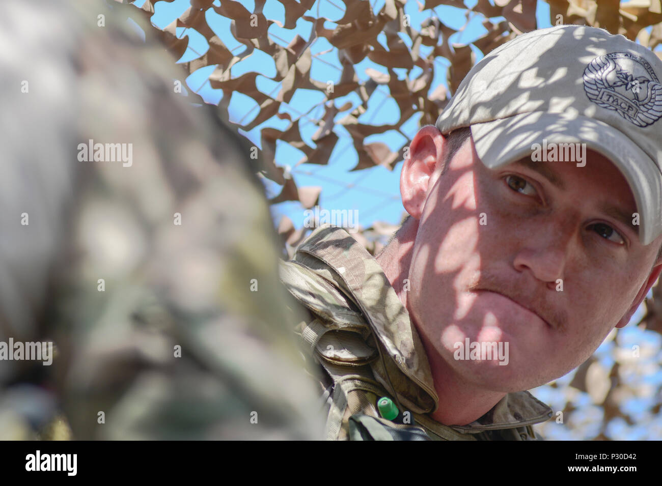 Members of the 284th Air Support Operations Squadron, Kansas Air ...