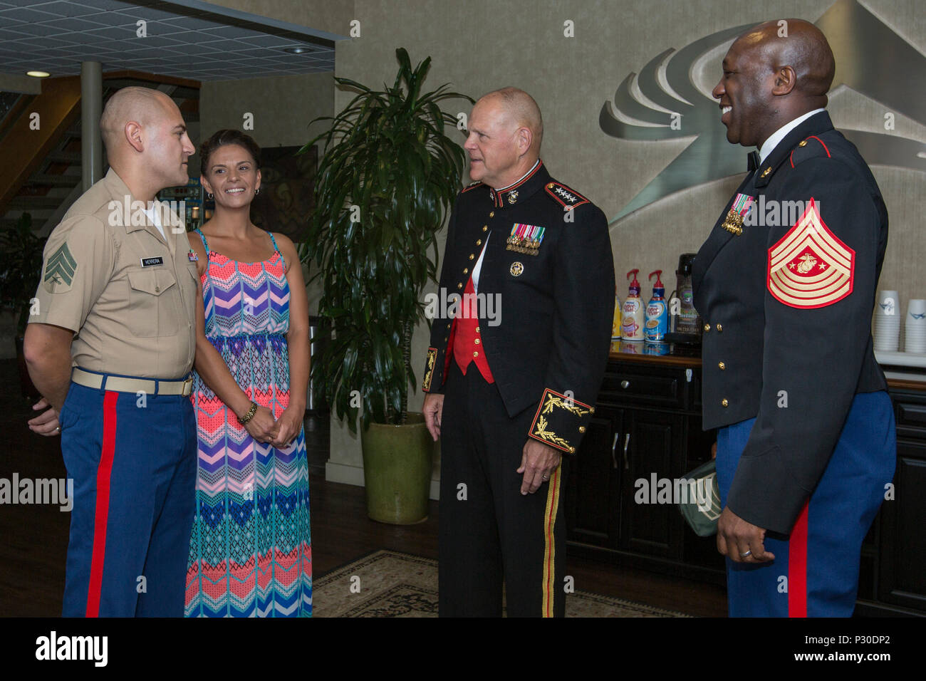 From left, U.S. Marine Corps Sgt. Rafael Herrera, recruiter, Amber ...