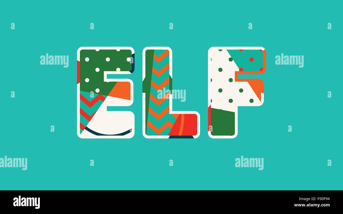 Elf word Stock Vector Images - Alamy