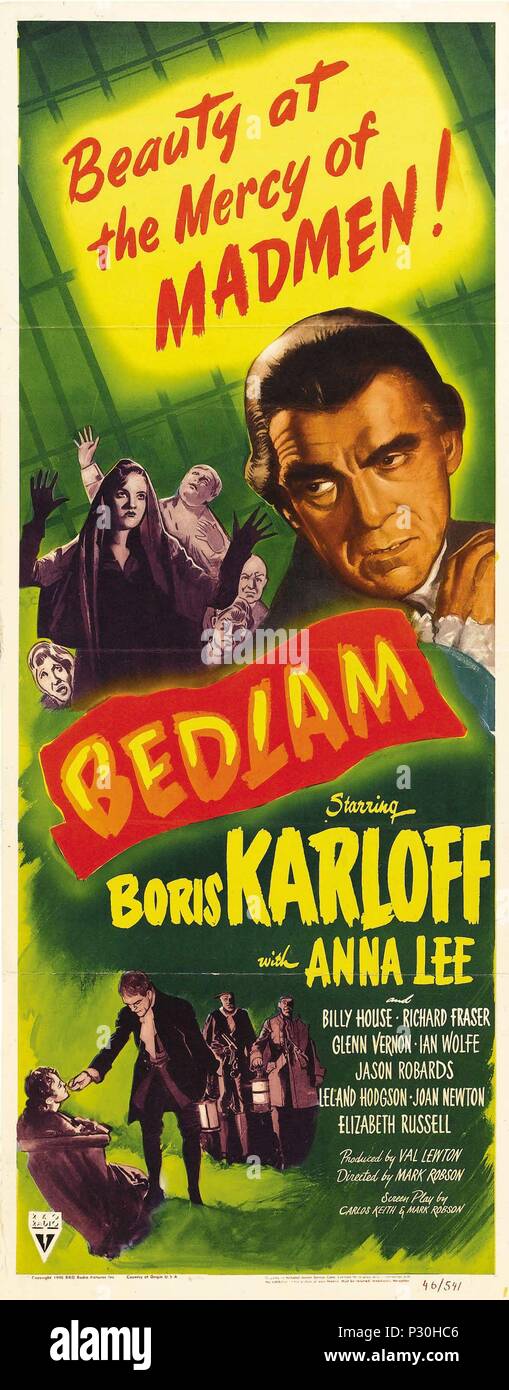 Original Film Title: BEDLAM. English Title: BEDLAM. Film Director: MARK ...