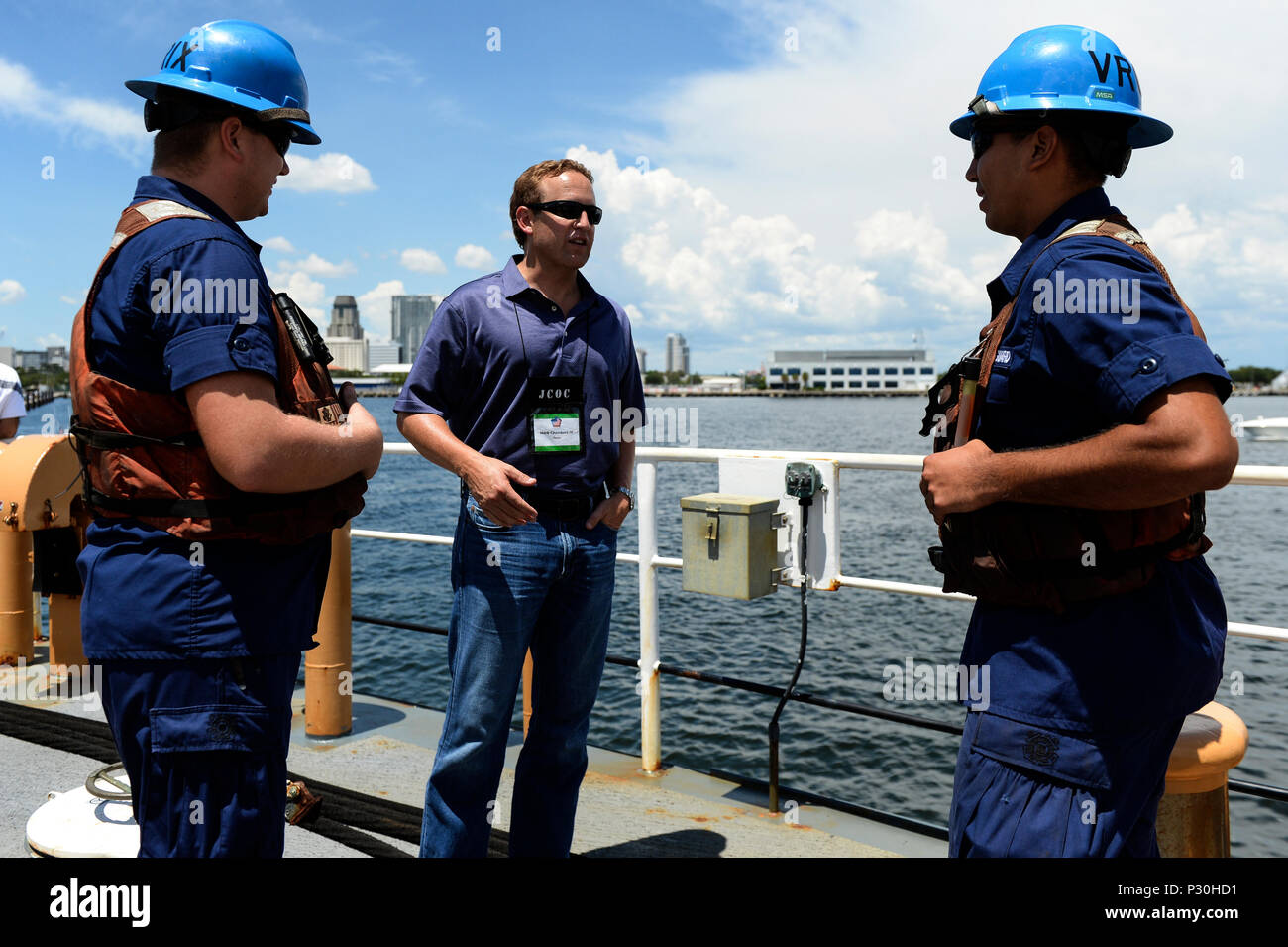 Herb Chambers, IV, president of EVX Midstream Partners, LLC, interacts ...