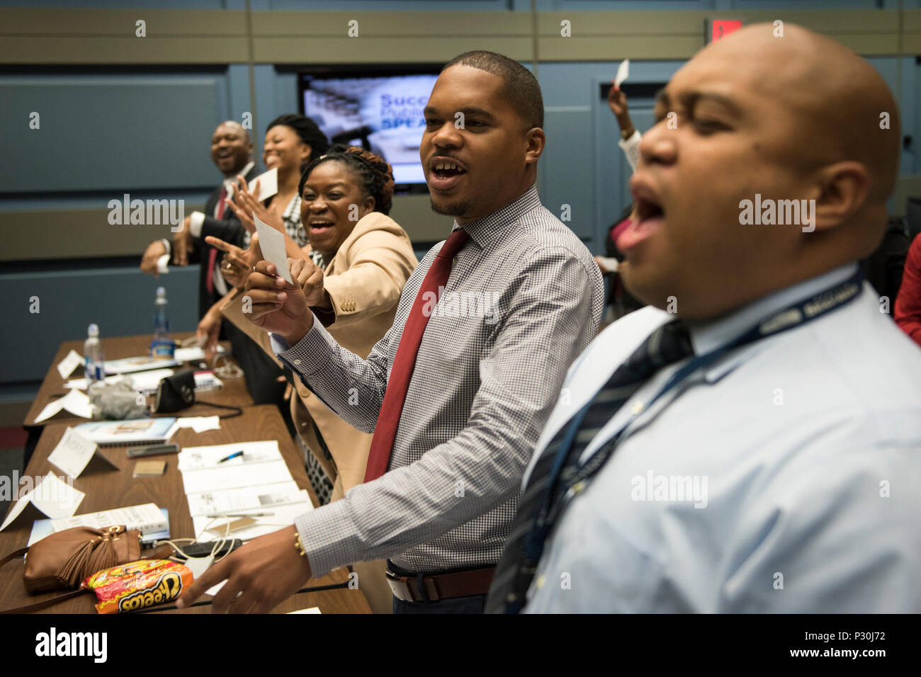 Department of the Navy interns practice techniques on public speaking ...