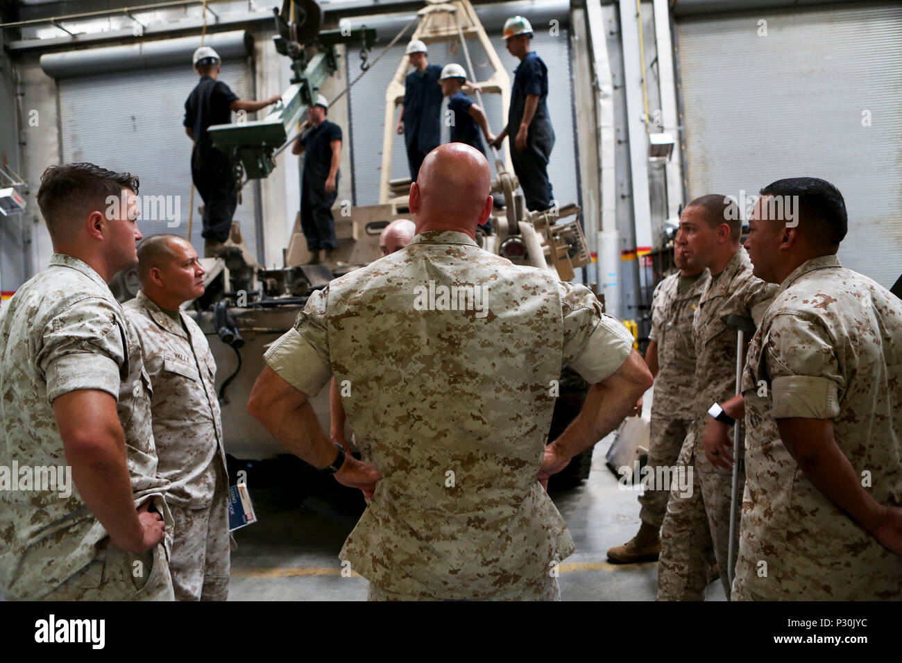 U.S. Marine Brig. Gen. David A. Ottignon observes Marines from Combat ...