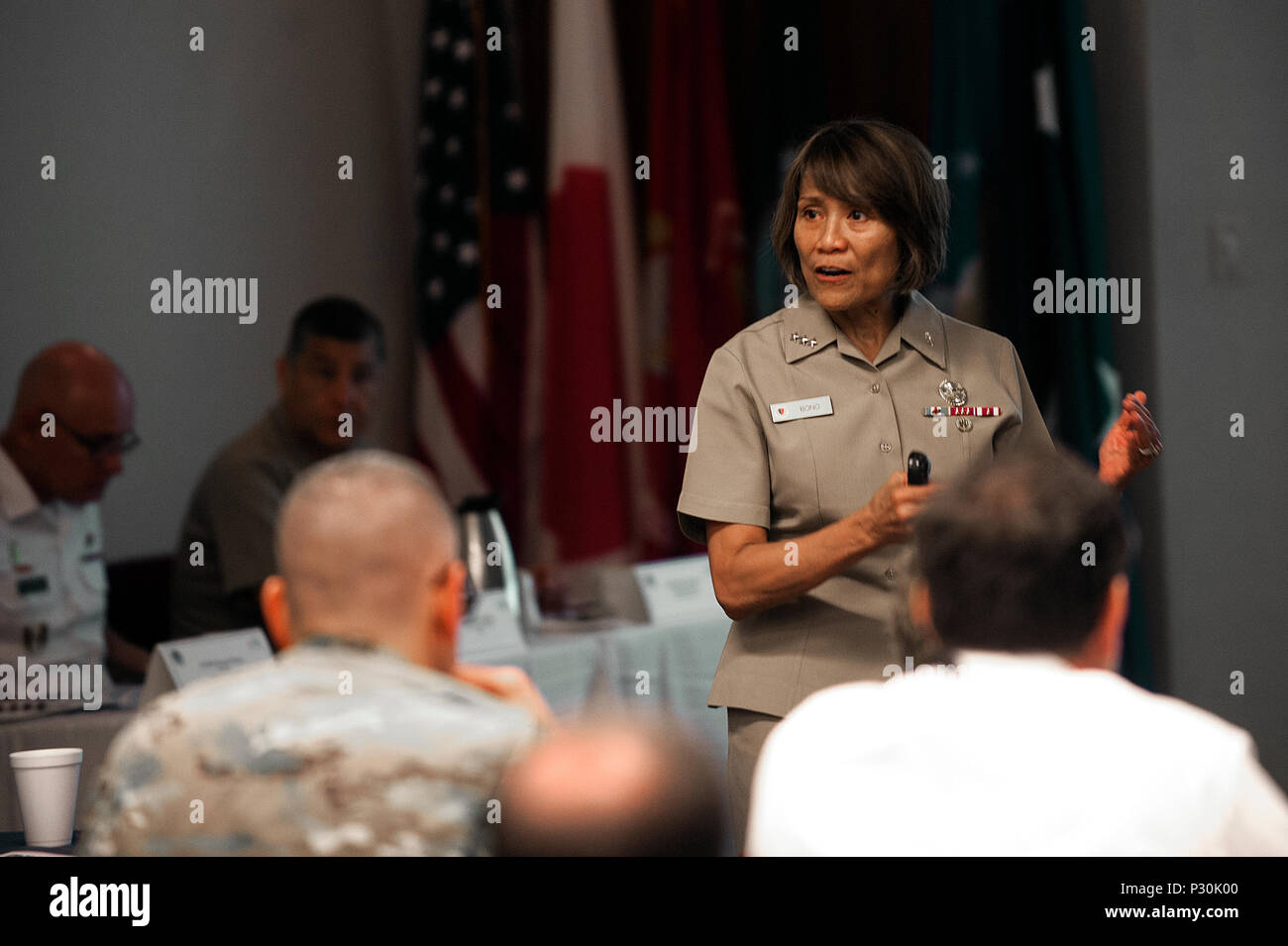 Vice Adm. Raquel Bono, Defense Health Agency director, gives a ...