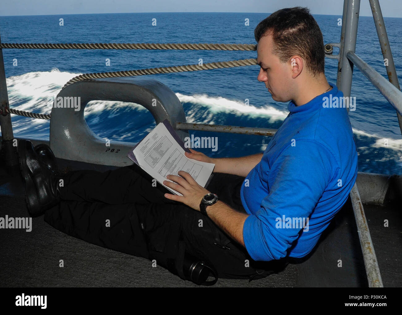 160815-N-TR801-476 ATLANTIC OCEAN (Aug. 15, 2016) Airman Jesse Langer ...
