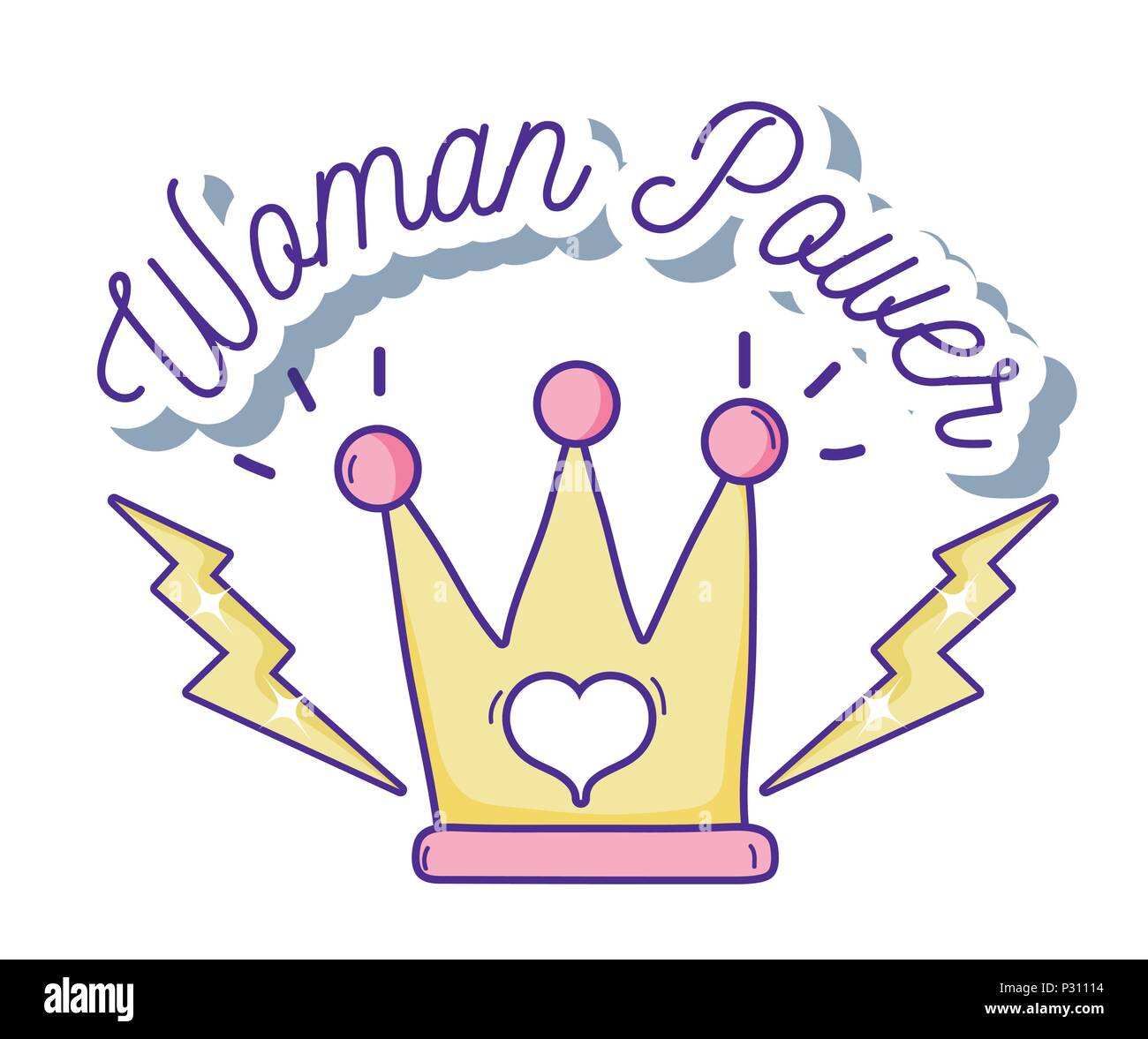 Girl power cute cartoons Stock Vector Image & Art - Alamy