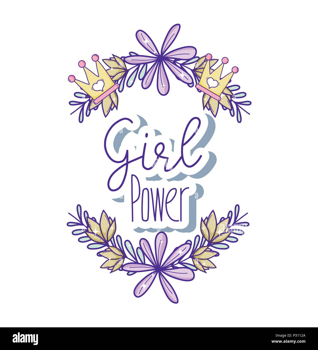 Girl power cute cartoons Stock Vector Image & Art - Alamy