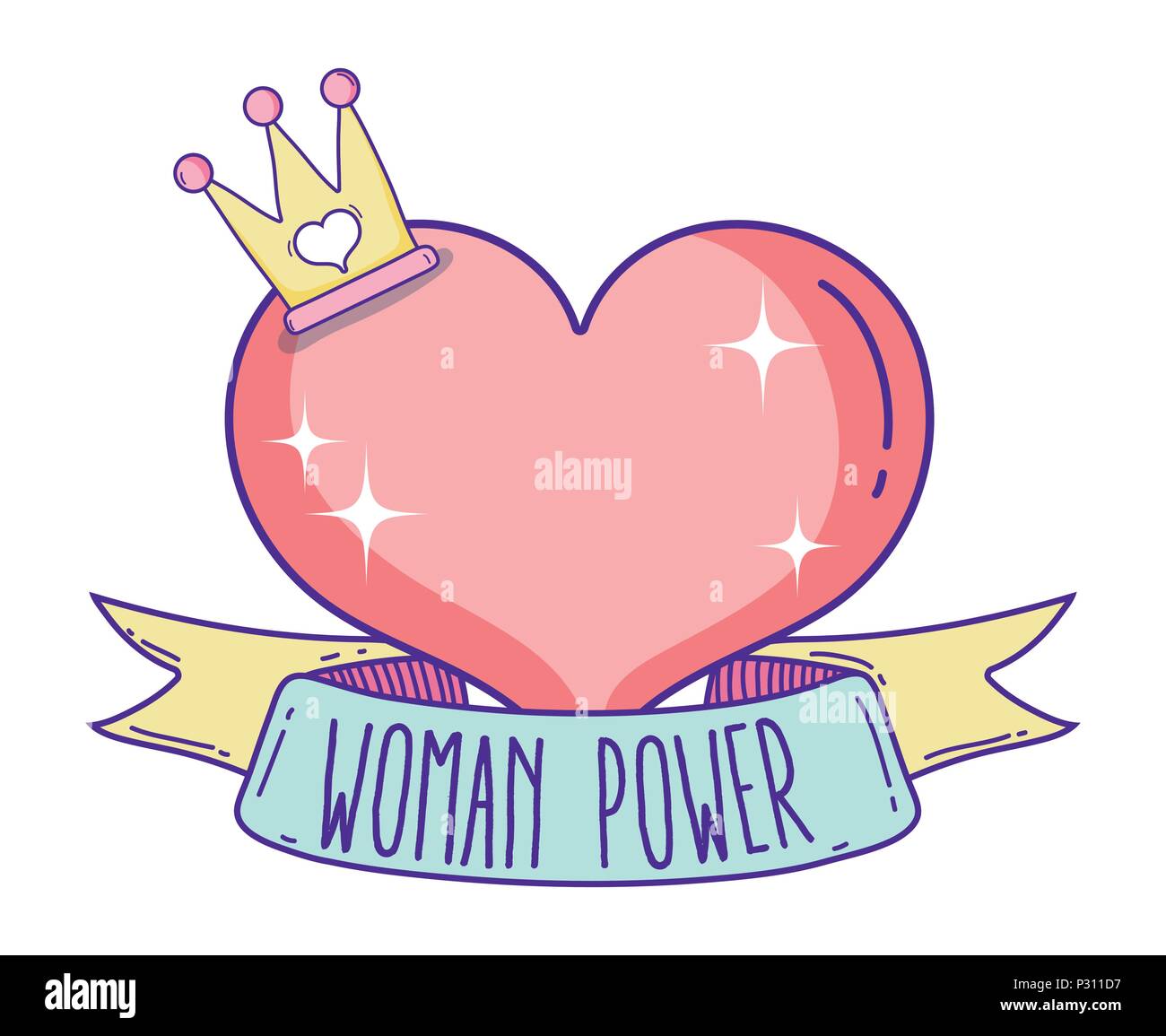 Girl power cute cartoons Stock Vector Image & Art - Alamy