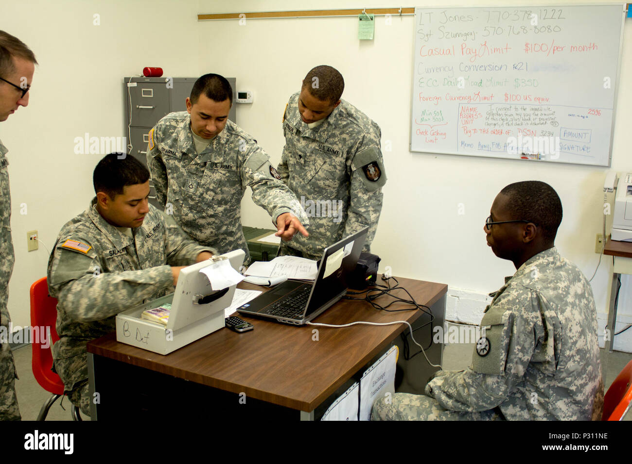 FORT MCCOY, Wis. –U.S. Army Reserve Soldiers conduct cashier training ...