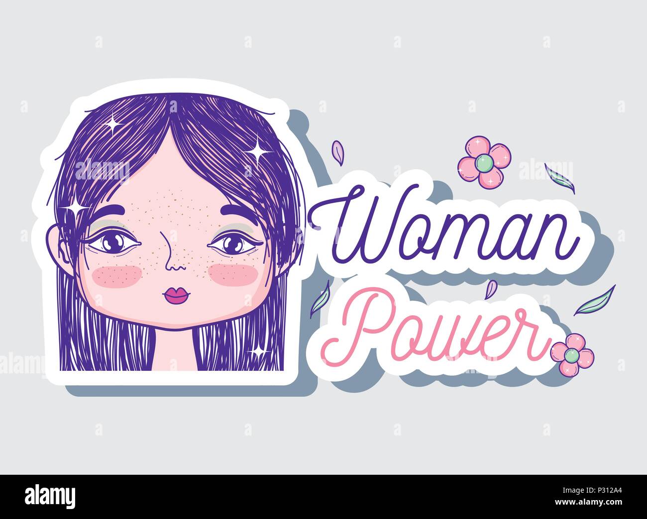 Woman power girl cartoon Stock Vector Image & Art - Alamy