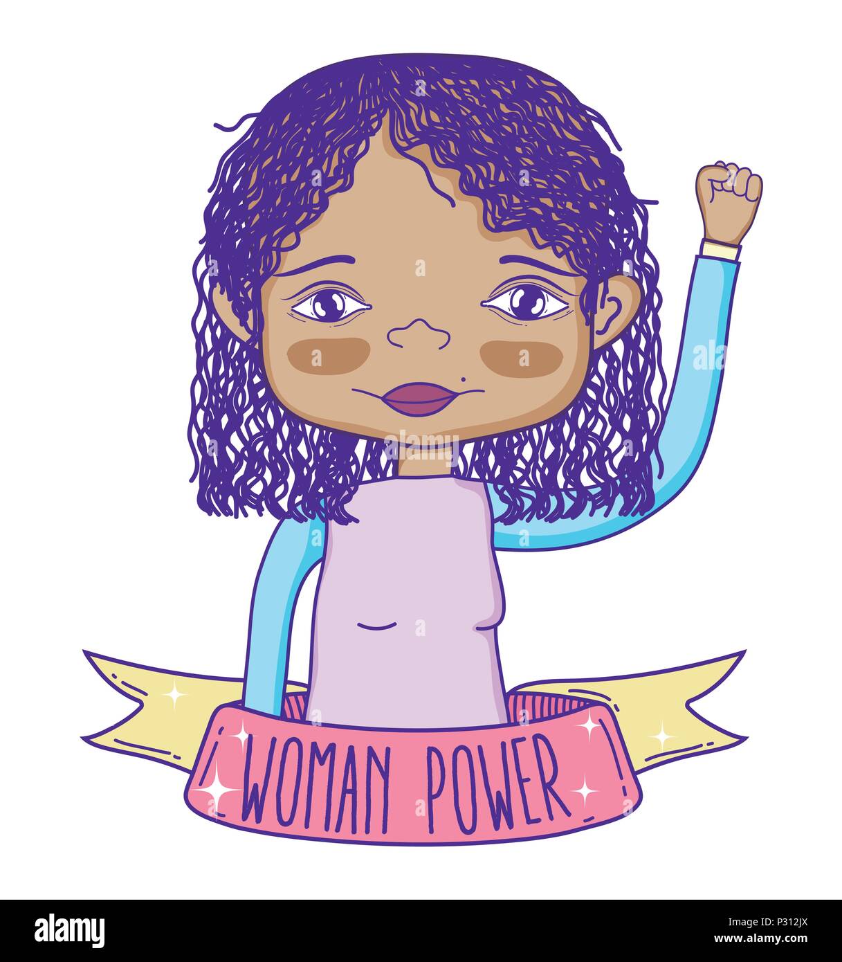 Woman power girl cartoon Stock Vector Image & Art - Alamy