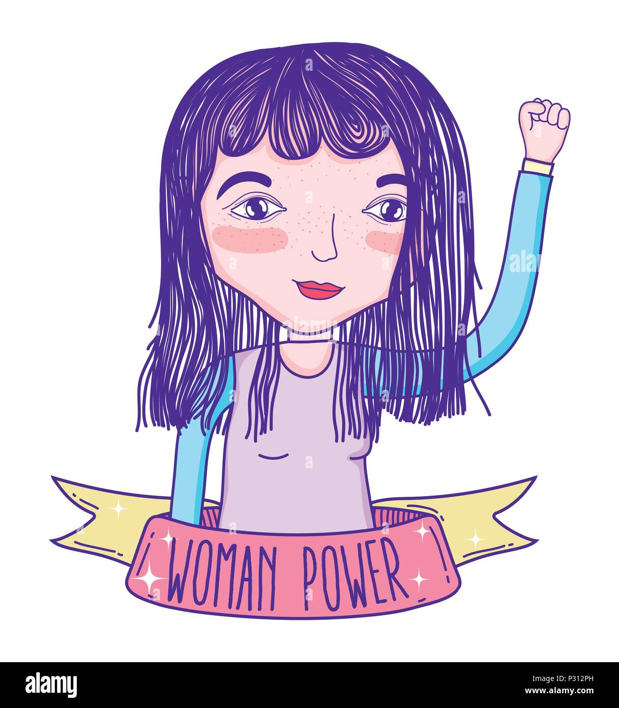 Woman arm clenched fist Stock Vector Images - Alamy