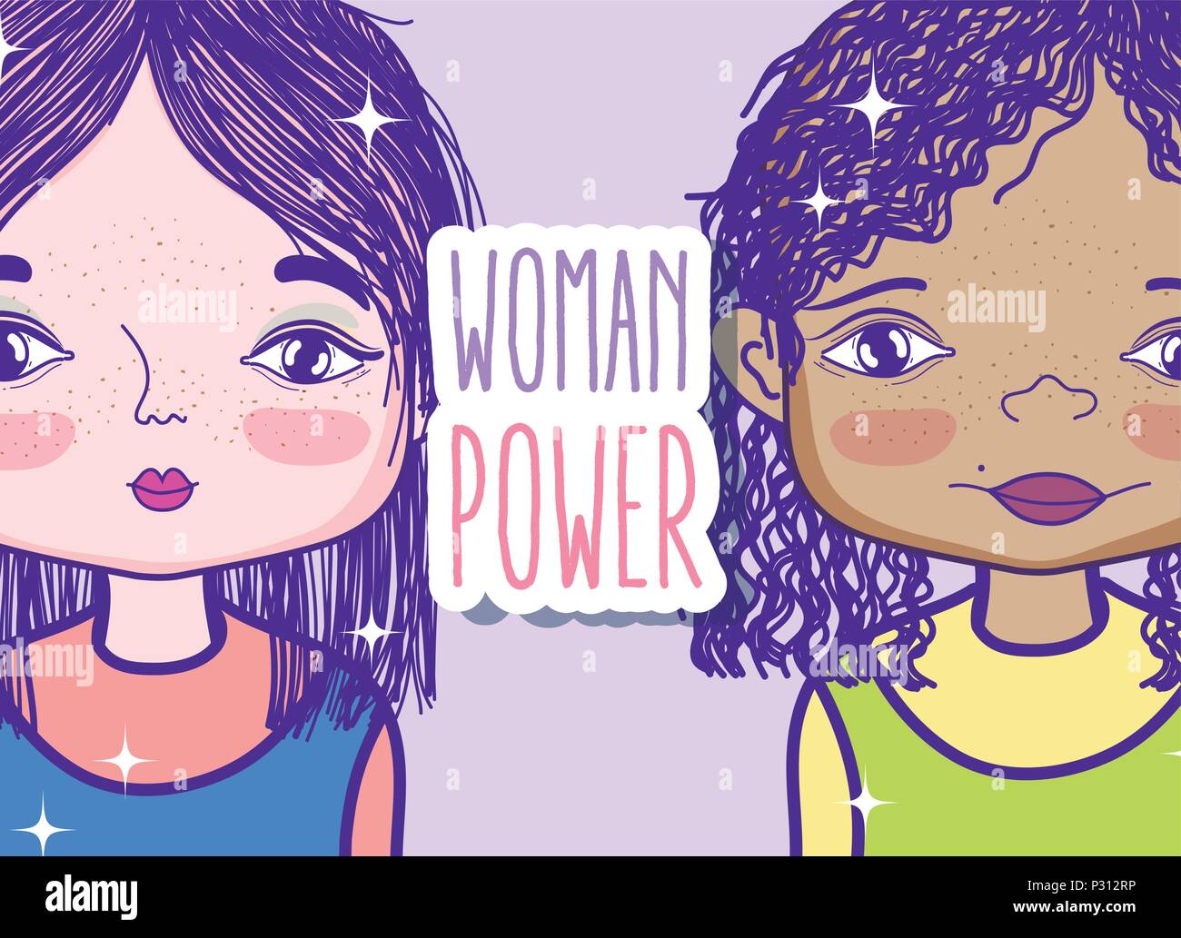 Empowerment girl power beauty Stock Vector Images - Alamy