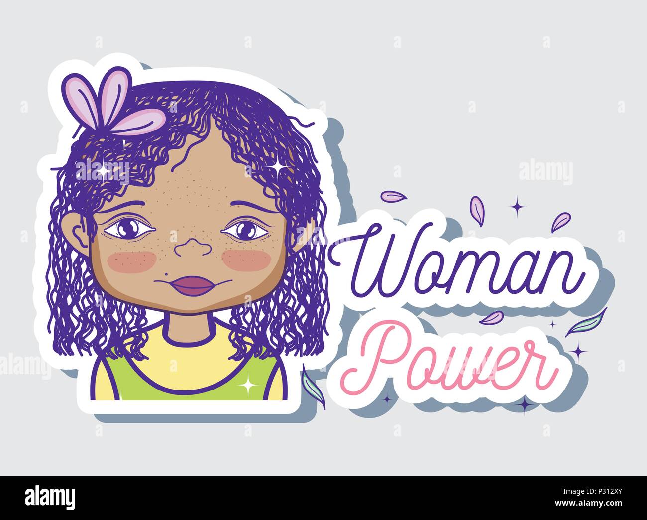 Woman power girl cartoon Stock Vector Image & Art - Alamy