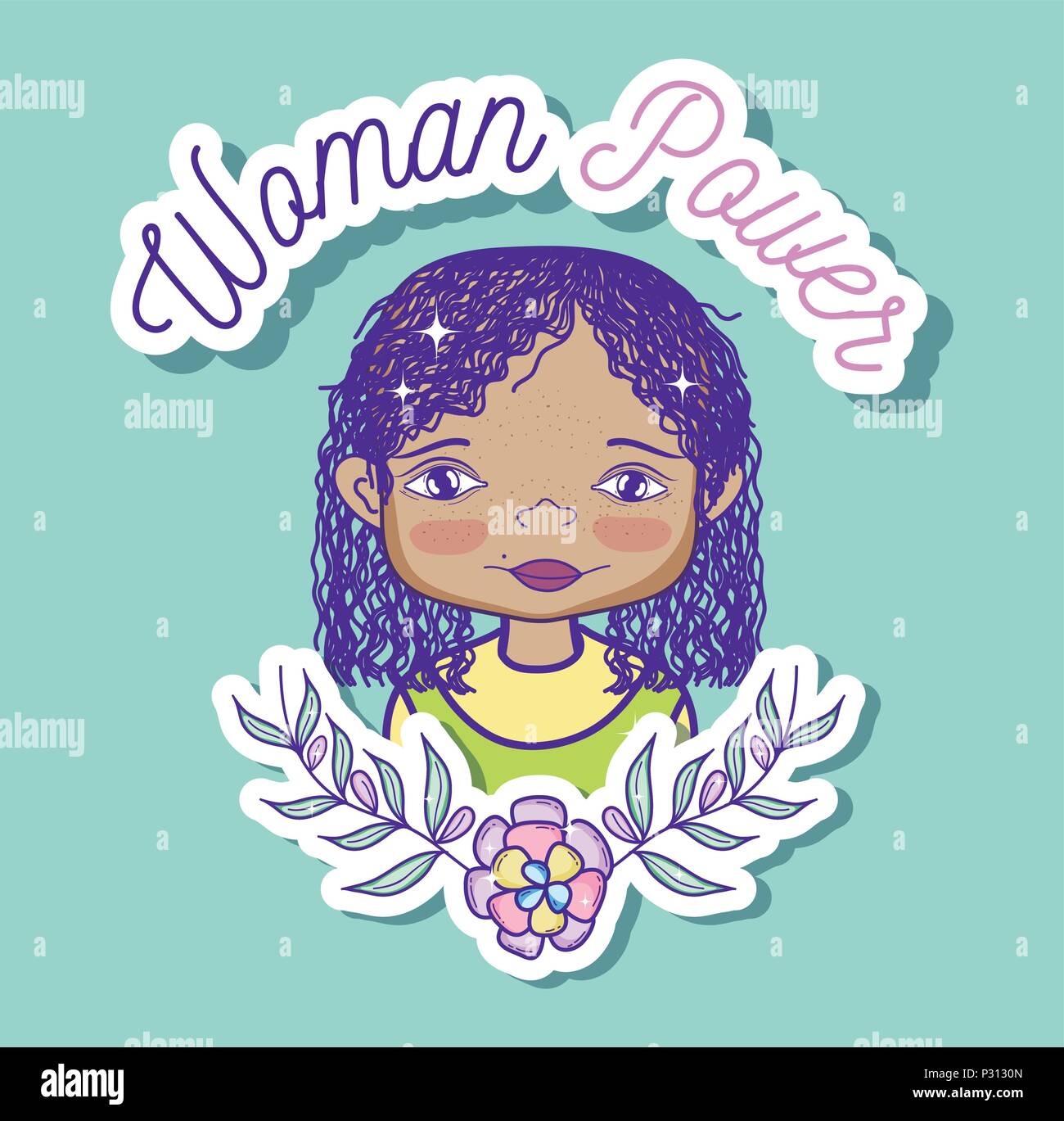 Woman power girl cartoon Stock Vector Image & Art - Alamy