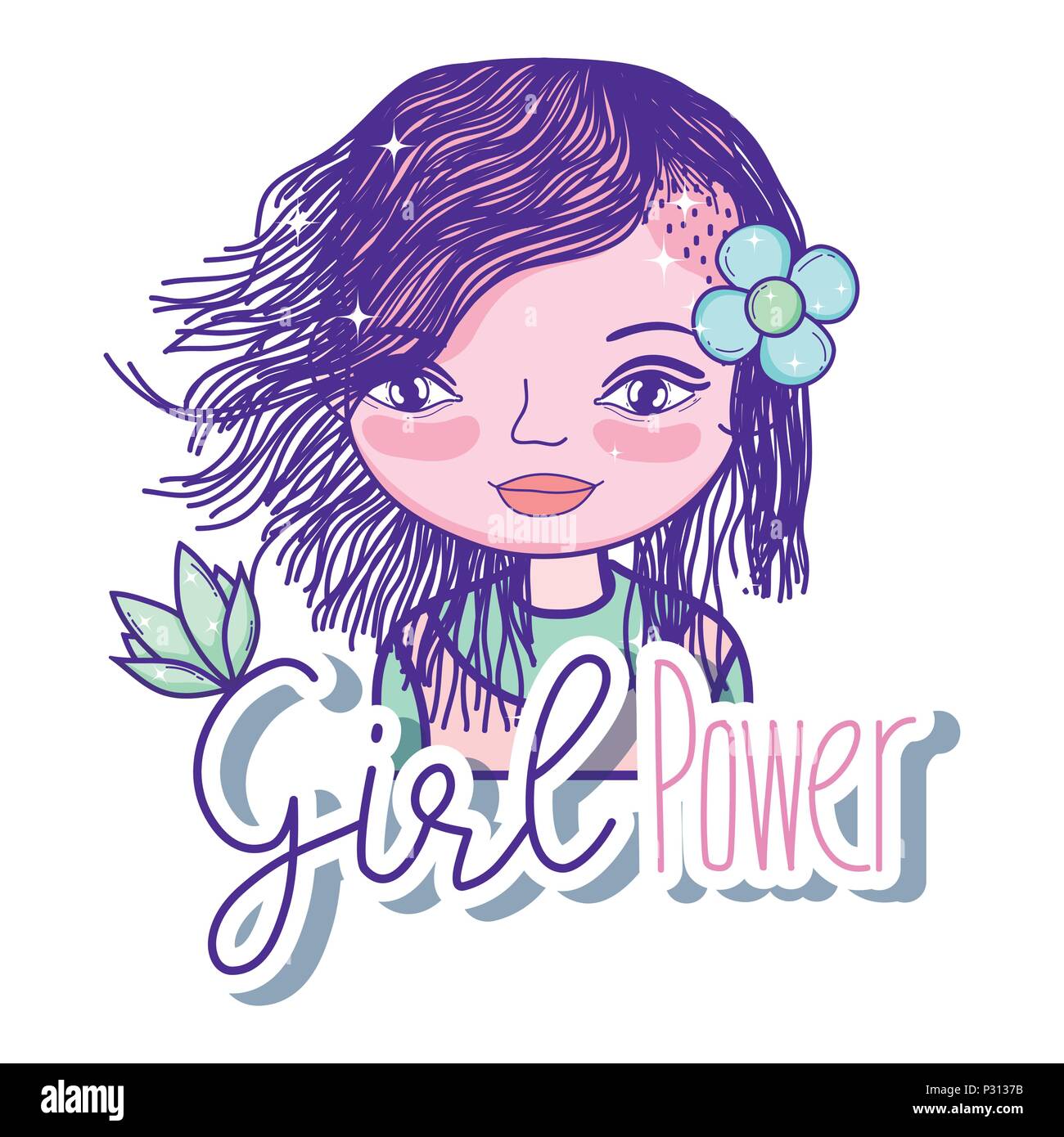 Girl power cartoon Stock Vector Image & Art - Alamy