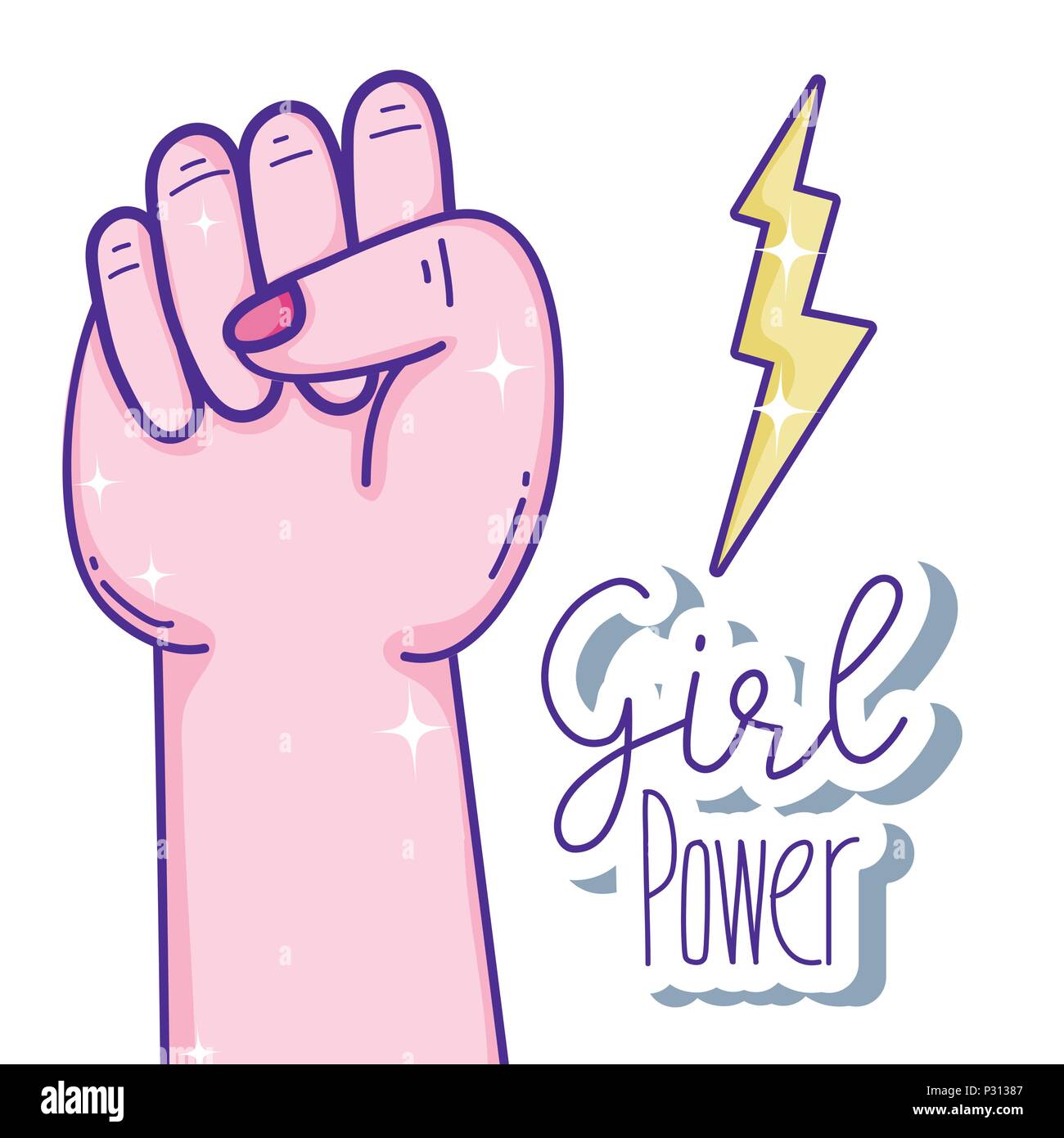 Girl power cartoons Stock Vector Image & Art - Alamy