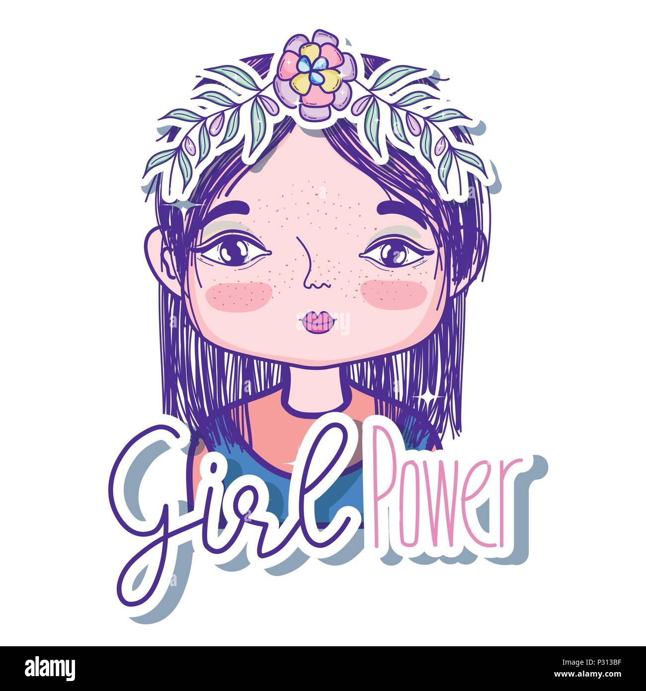 Girl power cartoon Stock Vector Image & Art - Alamy