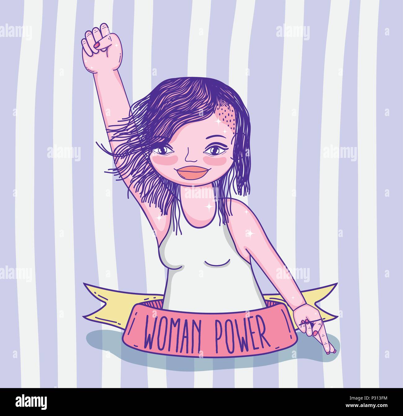Girl power cartoon Stock Vector Image & Art - Alamy
