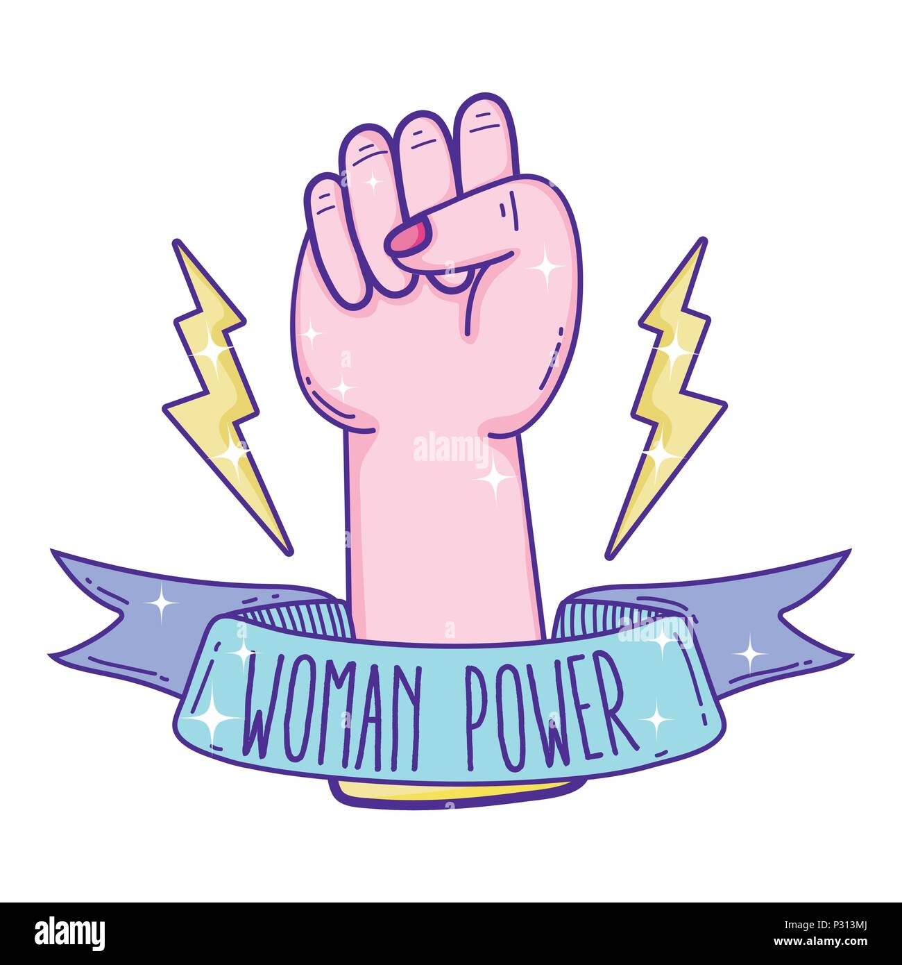 Girl power cartoons Stock Vector Image & Art - Alamy