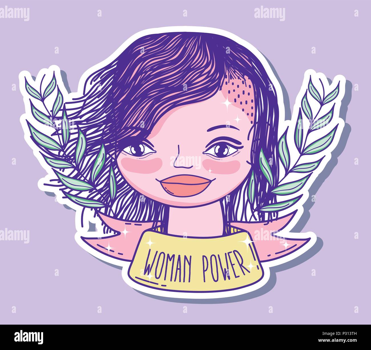 Girl power cartoon Stock Vector Image & Art - Alamy