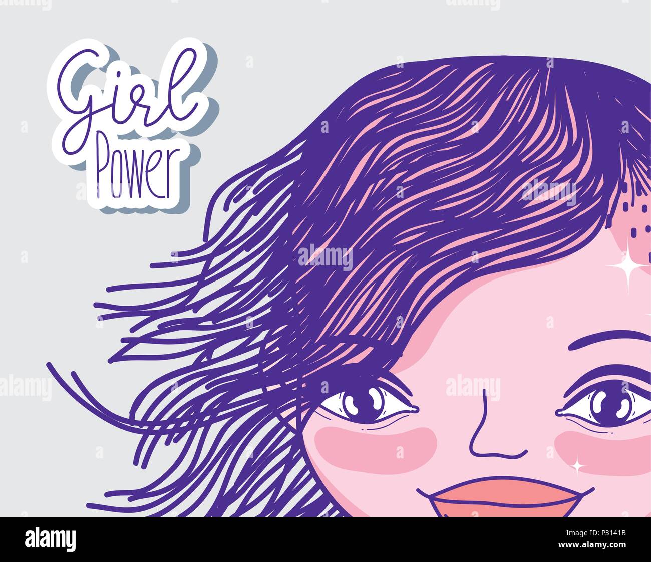 Girl power cartoon Stock Vector Image & Art - Alamy