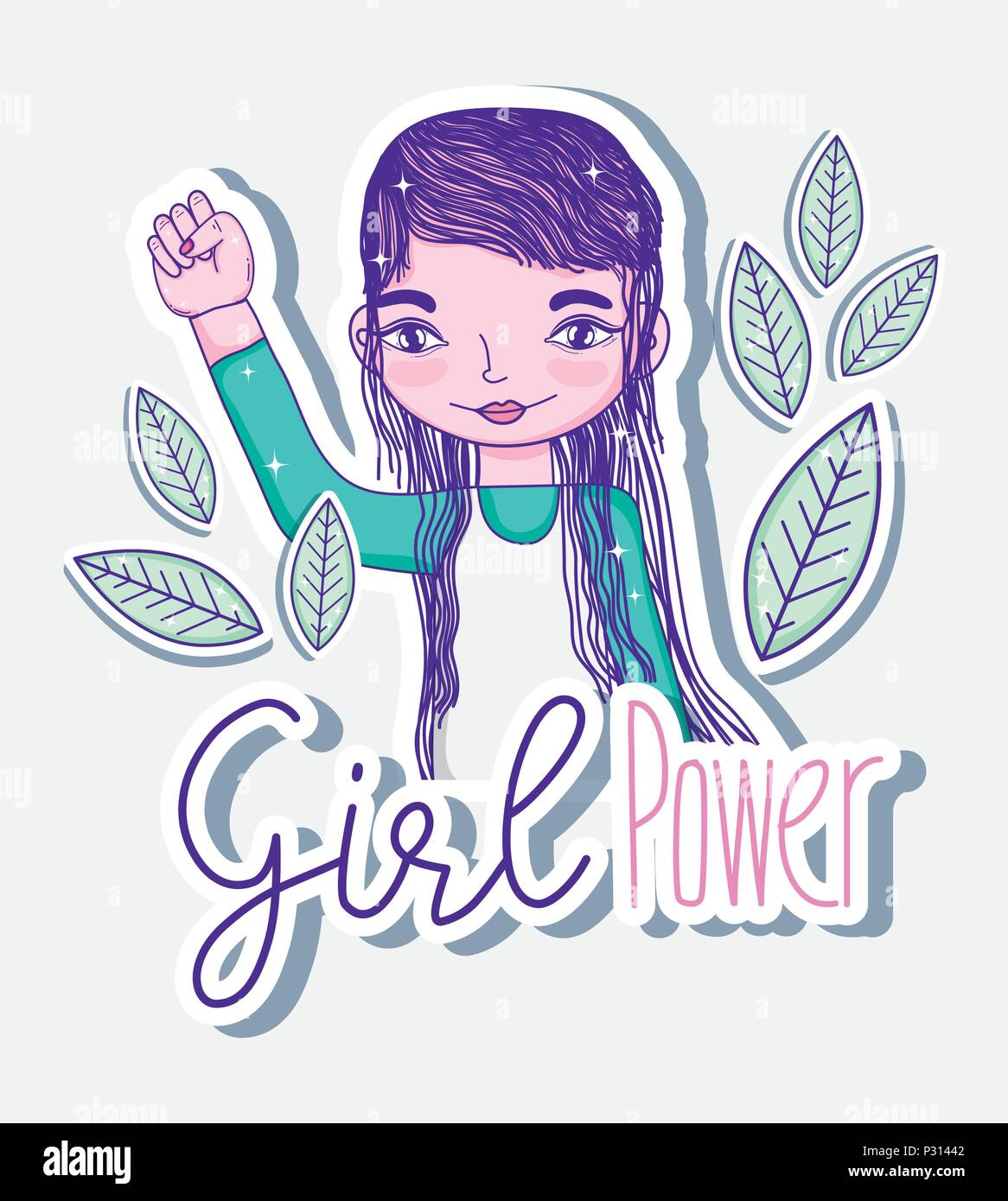 Girl power cartoons Stock Vector Image & Art - Alamy