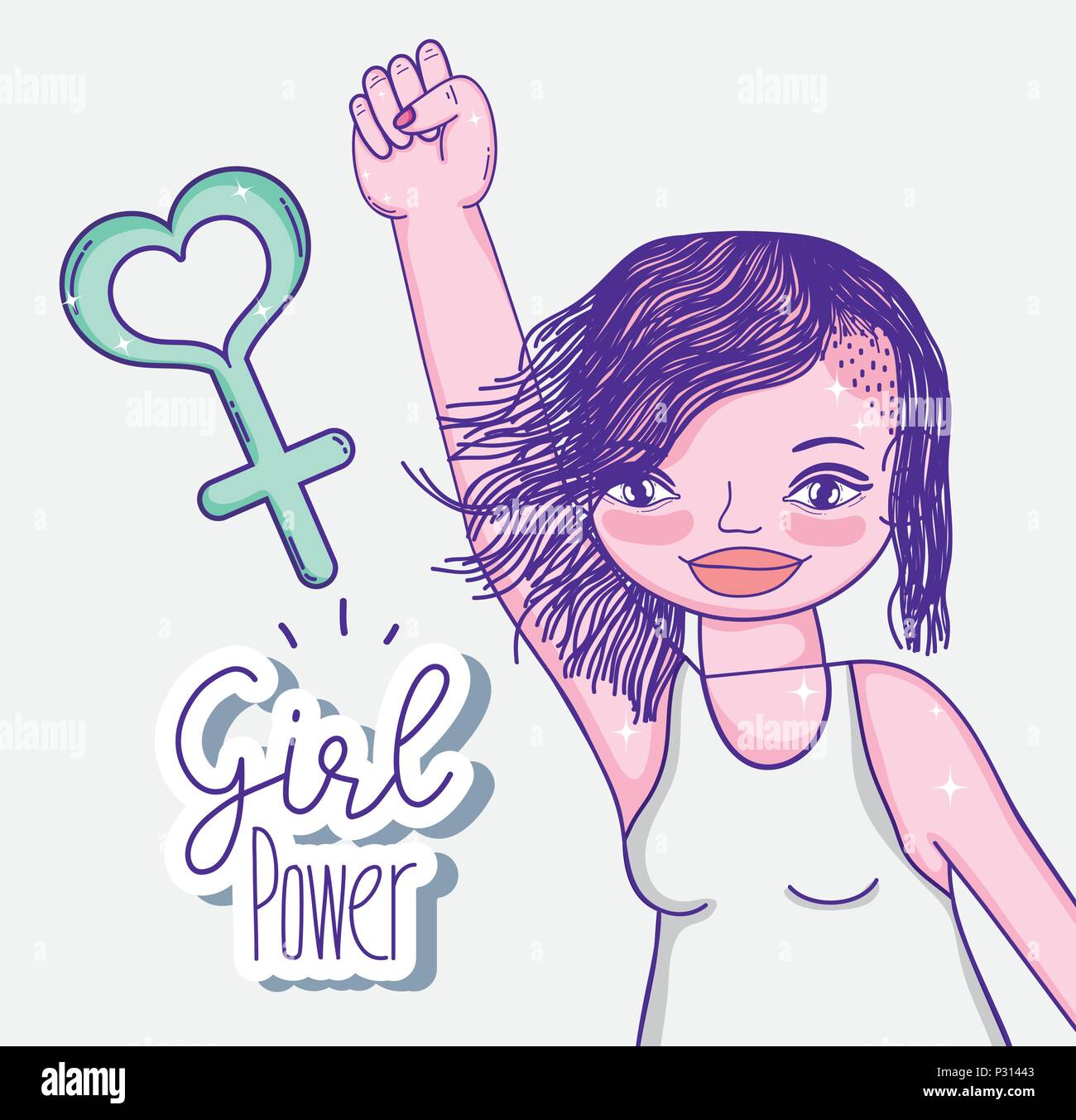Girl power cartoons Stock Vector Image & Art - Alamy