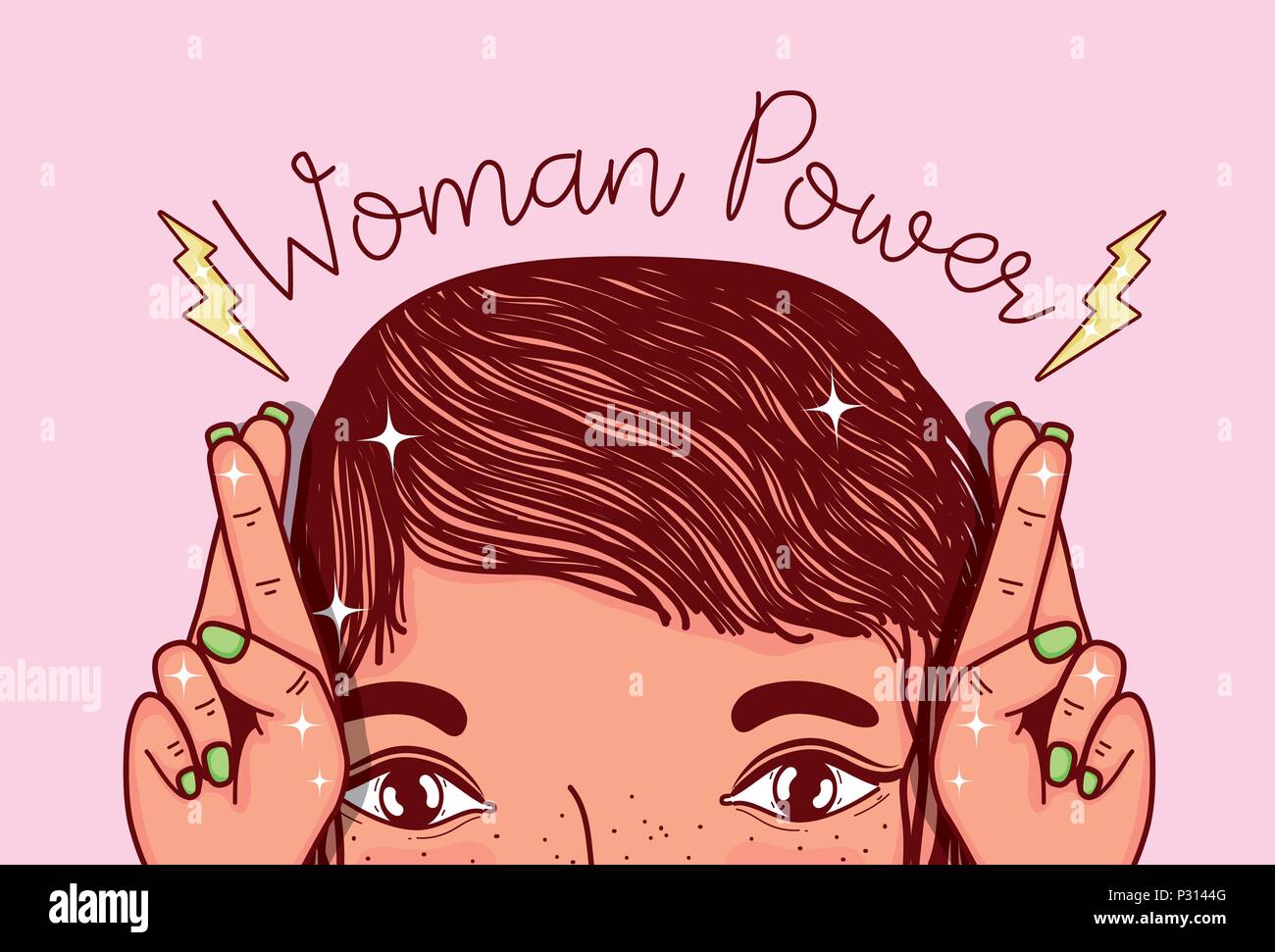 Girl power cartoons Stock Vector Image & Art - Alamy