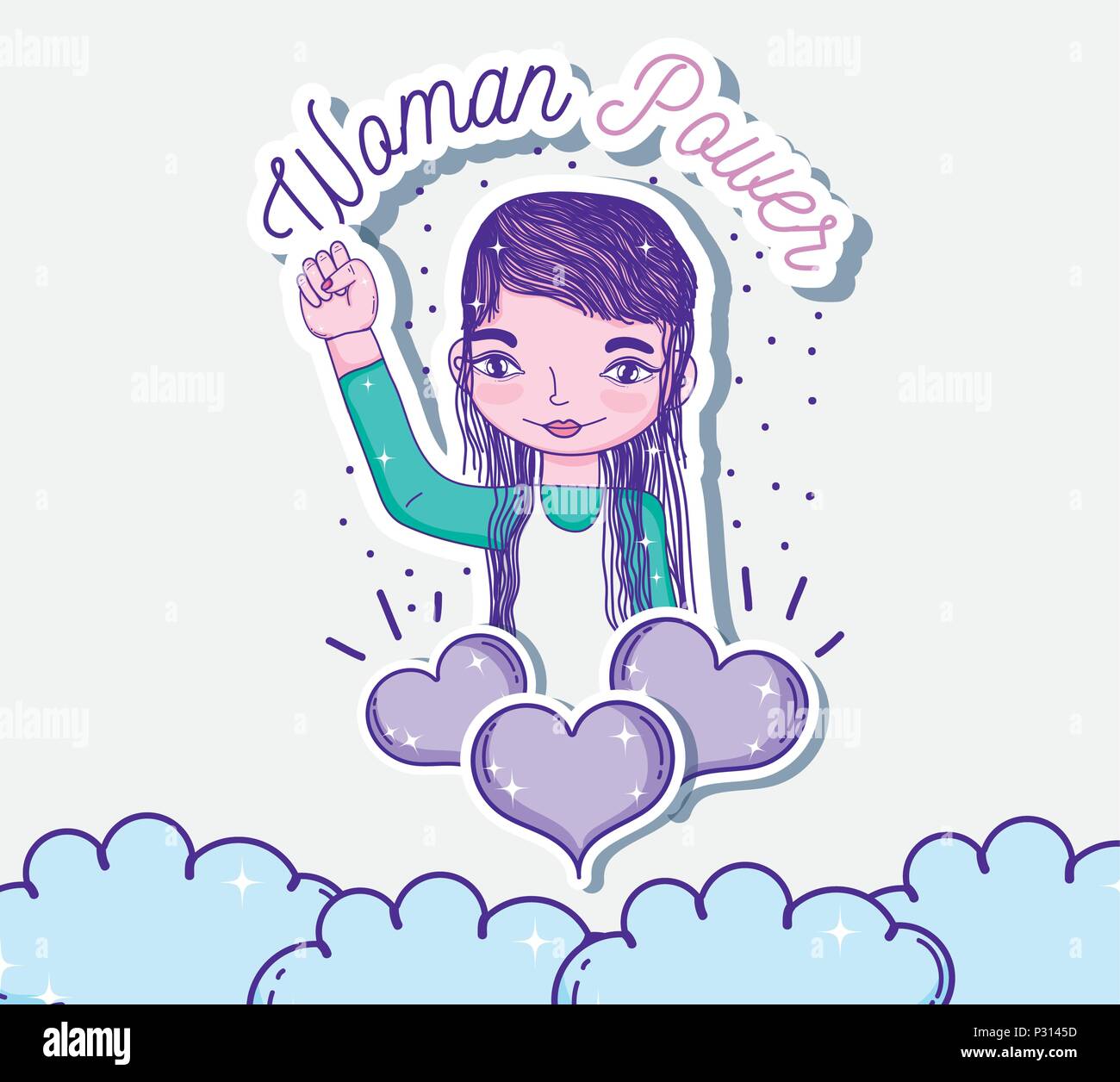 Empowerment girl power beauty Stock Vector Images - Alamy