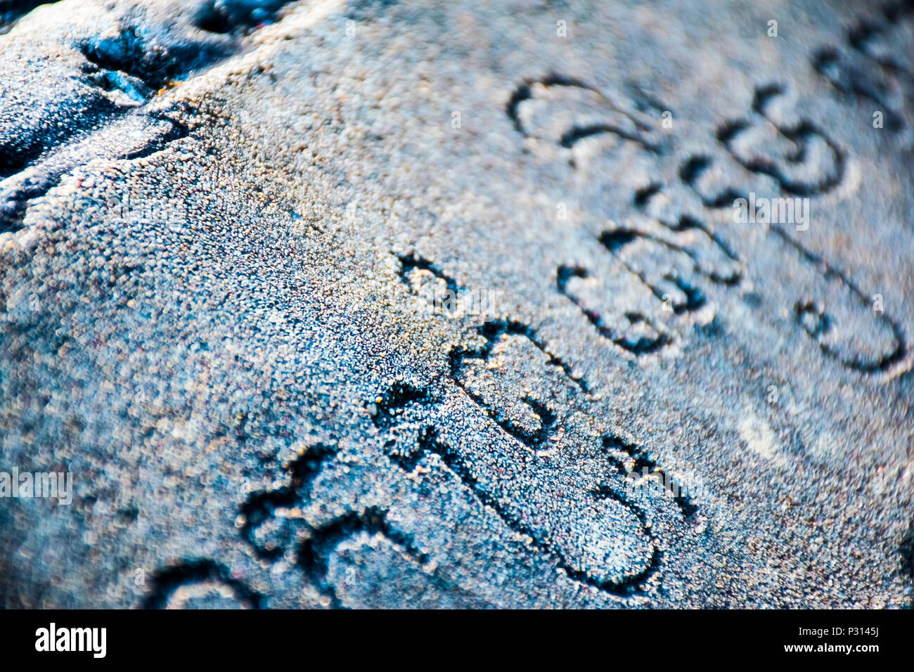 Old mysterious ancient Khmer language on the wall, Cambodia Stock Photo ...