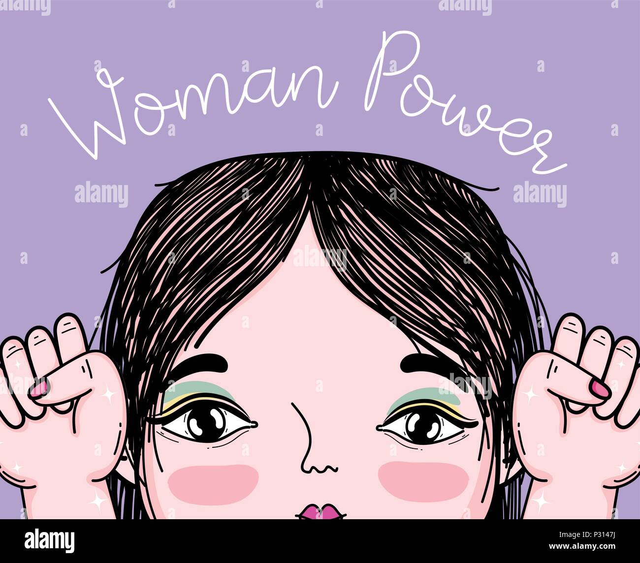 Girl power cartoons Stock Vector Image & Art - Alamy