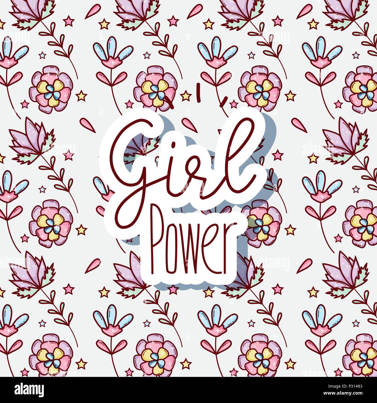 Woman power pattern background Stock Vector Image & Art - Alamy