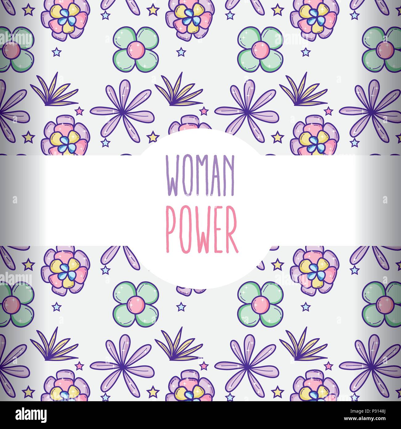 Woman power pattern background Stock Vector Image & Art - Alamy