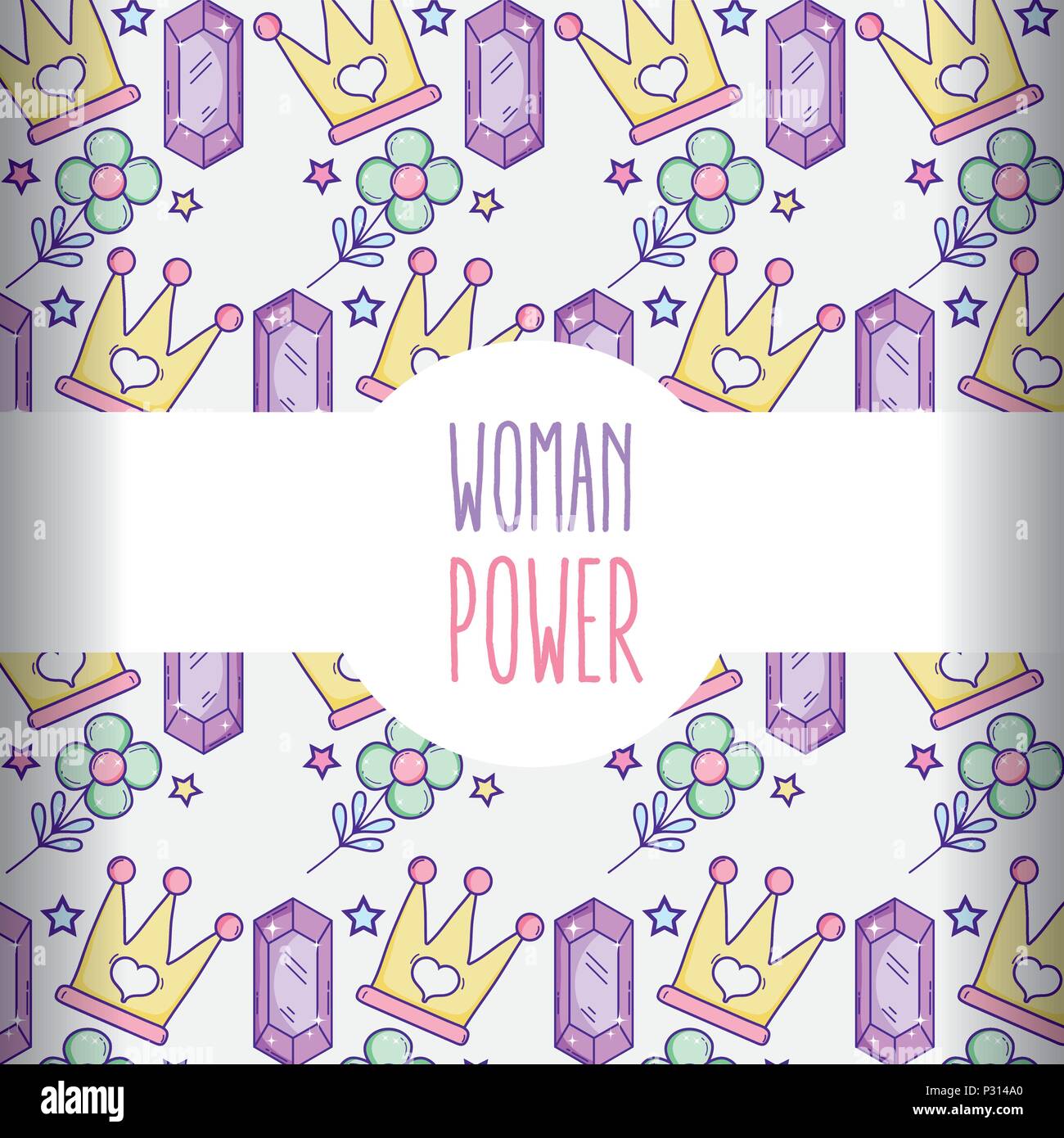 Woman power pattern background Stock Vector Image & Art - Alamy