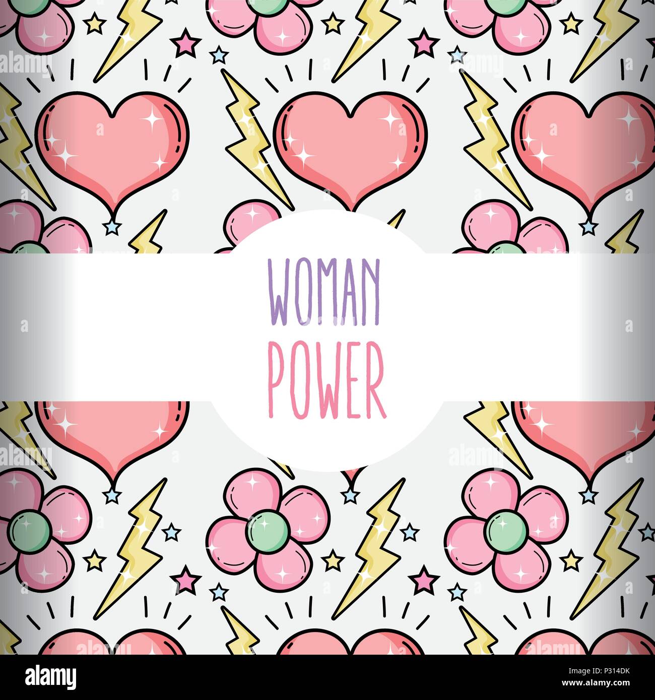 Woman power pattern background Stock Vector Image & Art - Alamy