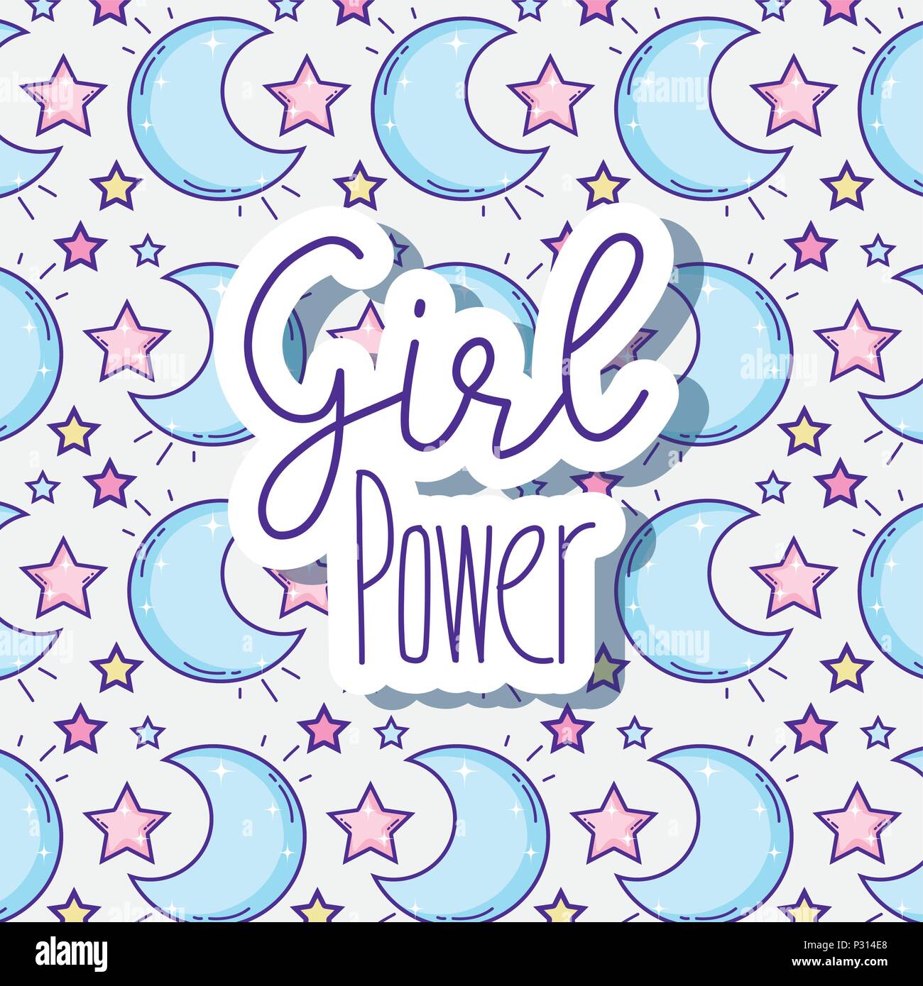 Woman power pattern background Stock Vector Image & Art - Alamy