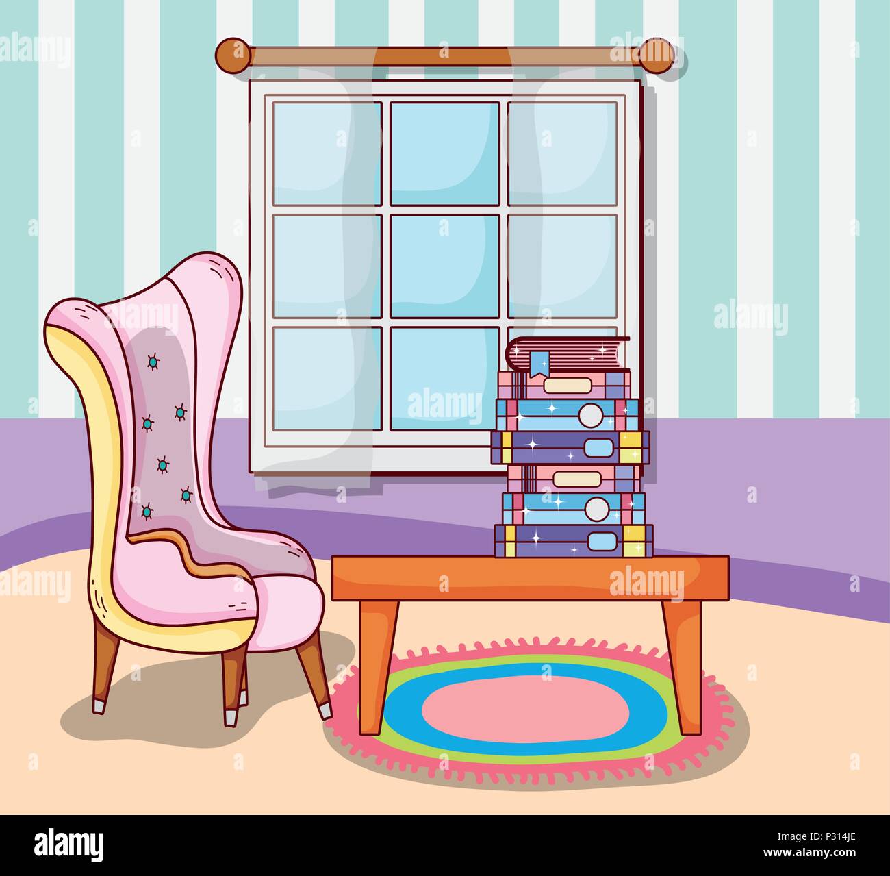 Study room interior Stock Vector Image & Art - Alamy