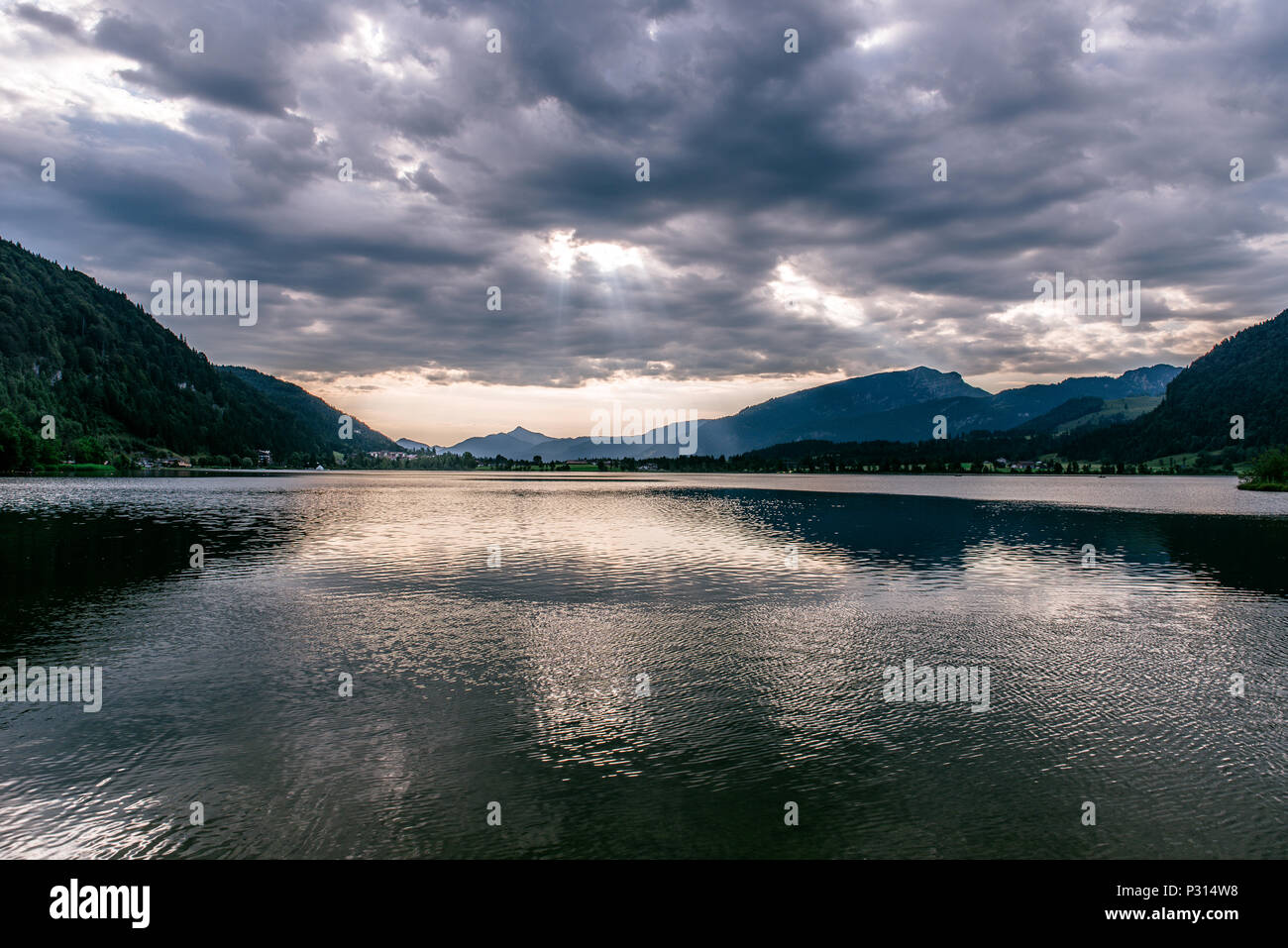 View to lake walchsee hi-res stock photography and images - Alamy