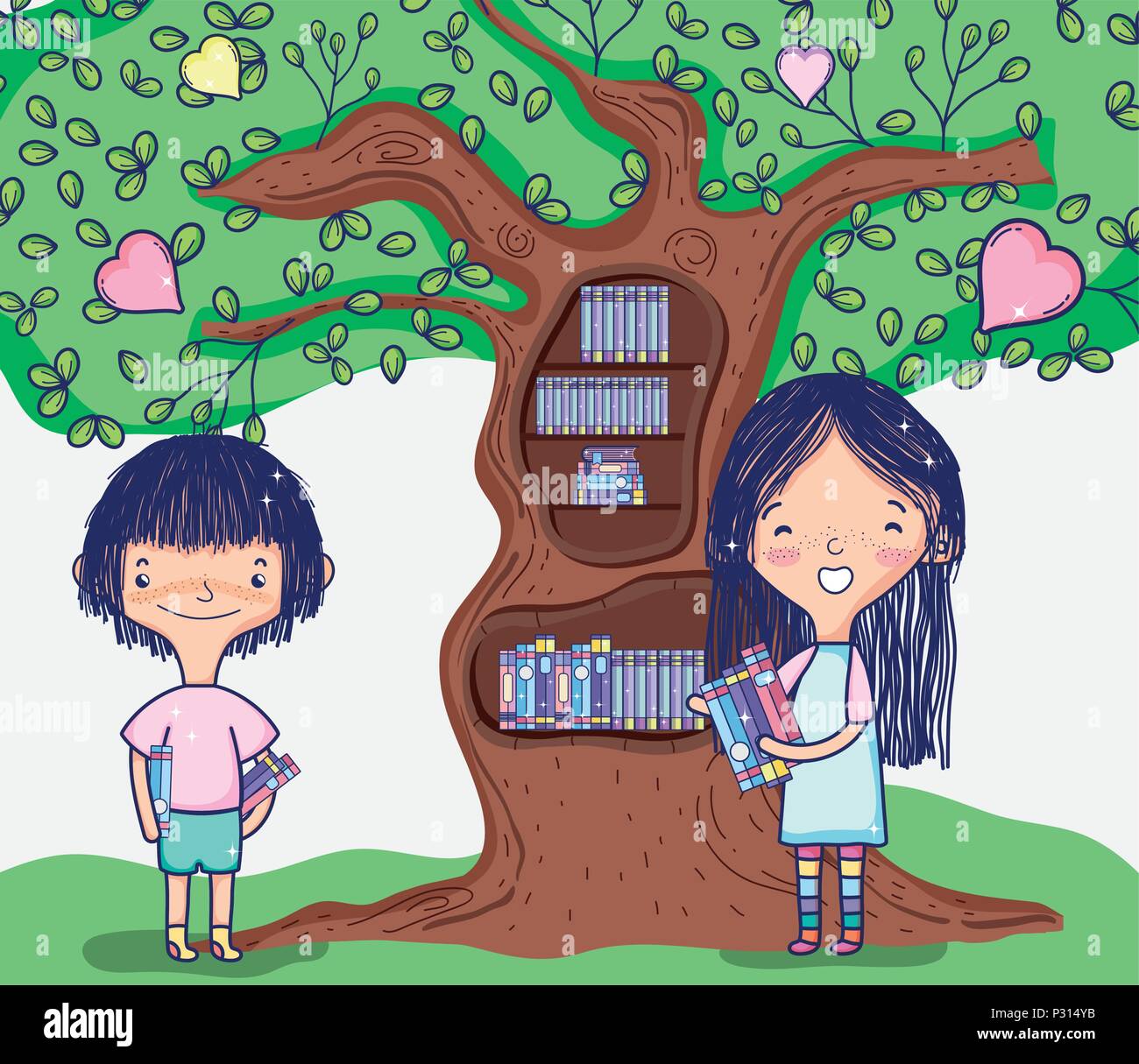 The Listening Tree Stock Vector Images - Alamy