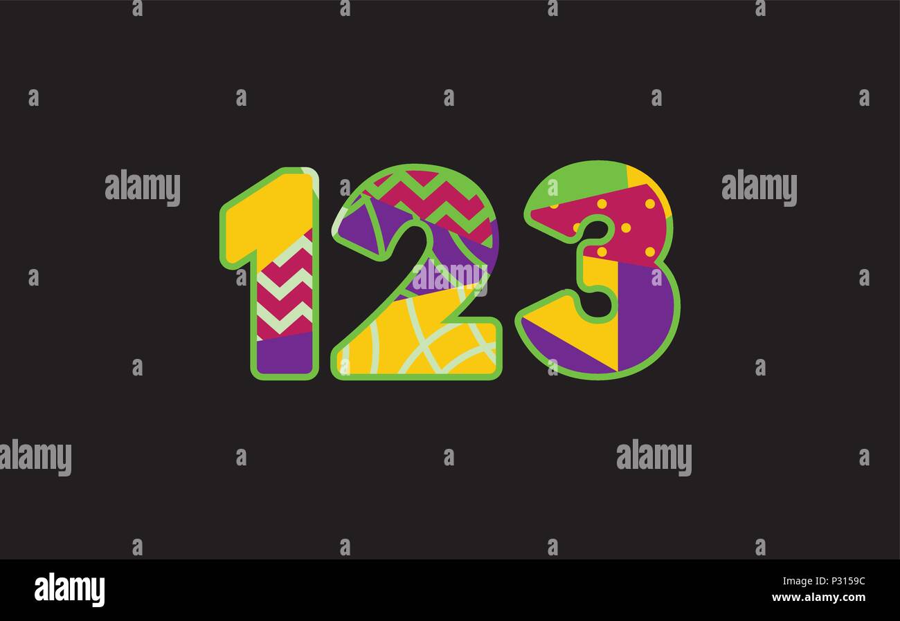 Art illustration 123 counting numbers hi-res stock photography and ...